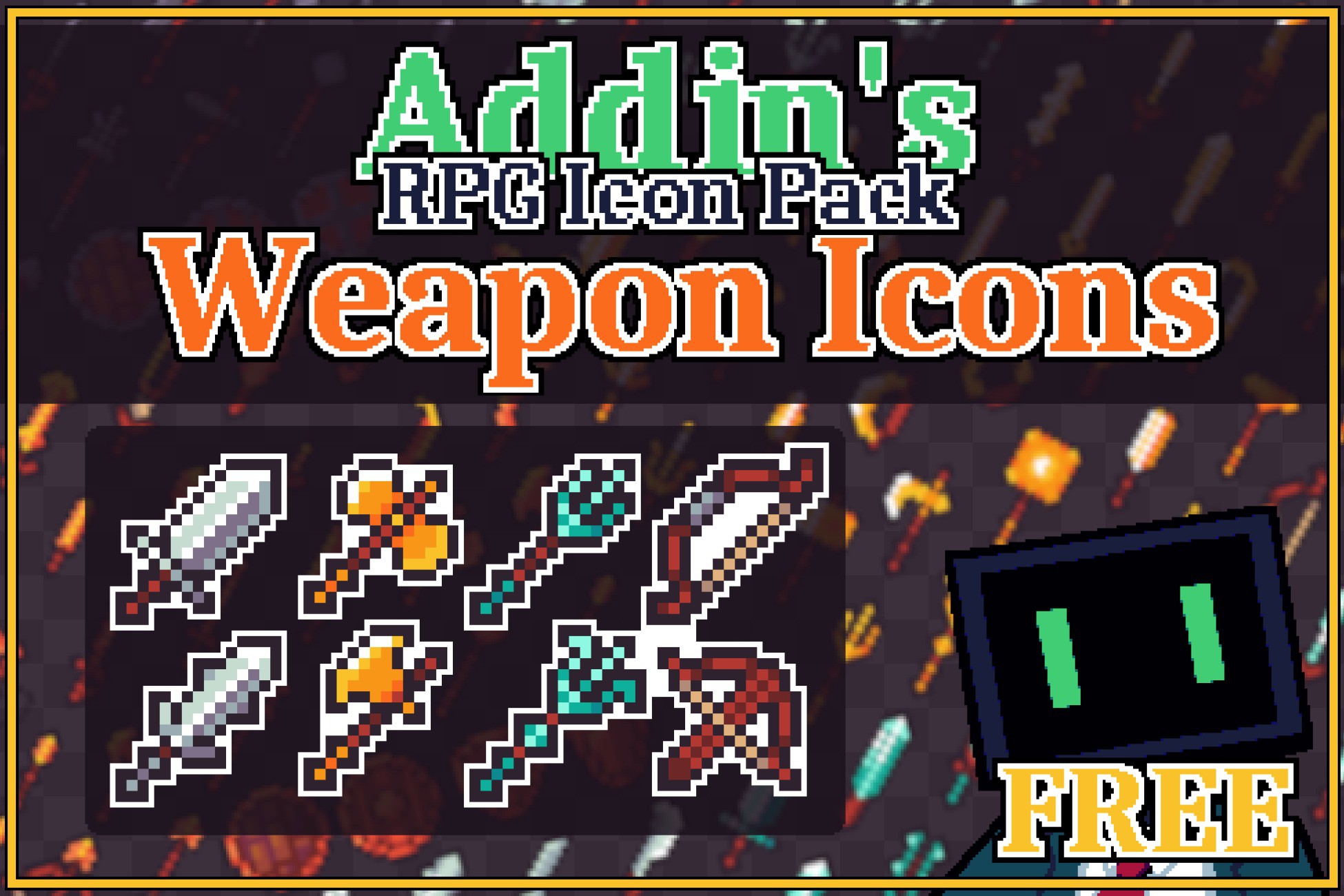 Addin's FREE Weapon Icons - RPG Icon pack | 2D Icons | Unity Asset Store