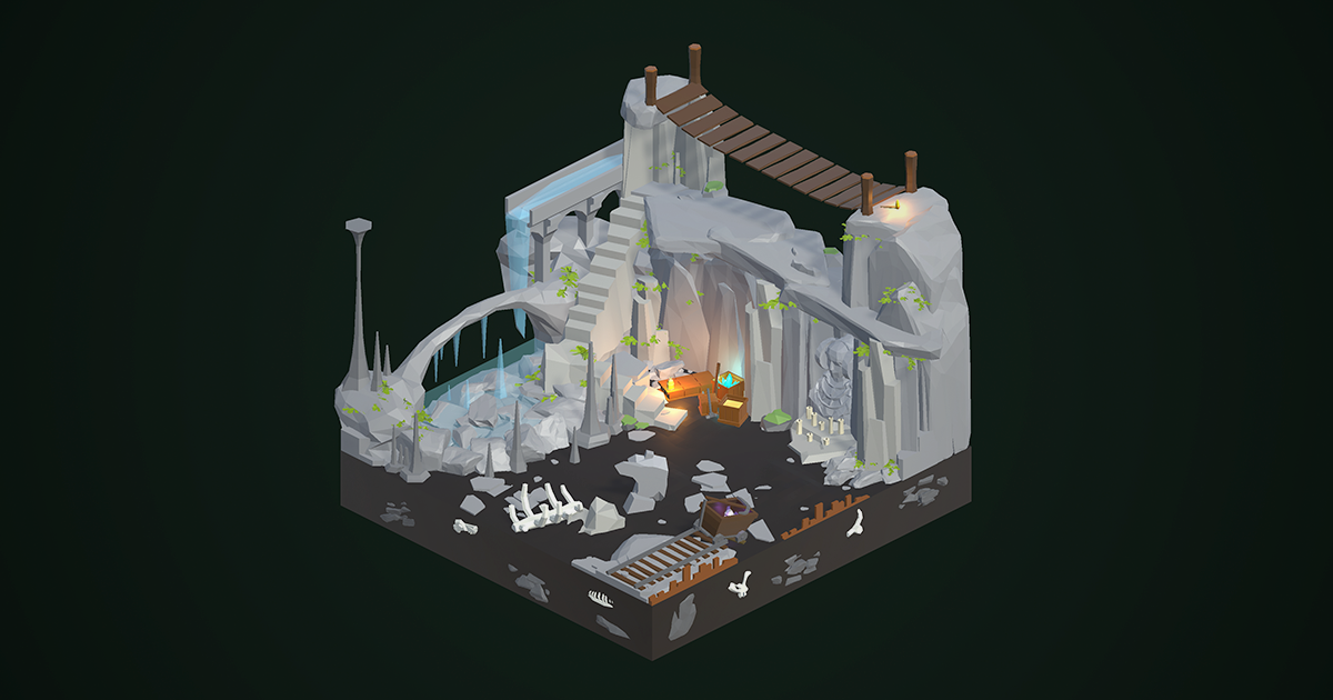 Low Poly Cave Pack - Polyworks | 3D Landscapes | Unity Asset Store