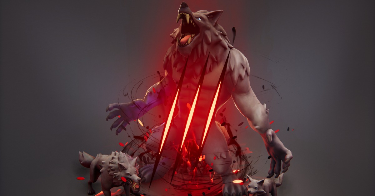 Shadow Werewolf Boss - Character + Animations + Skill VFX | 3D ...