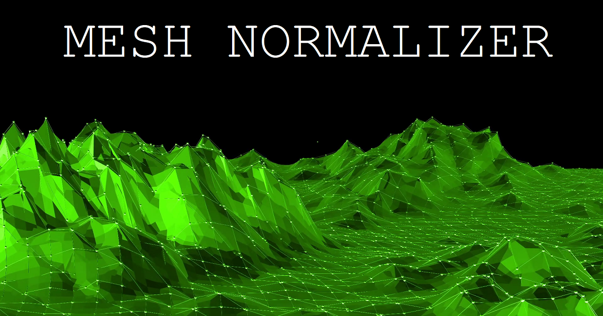 Mesh Normalizer | Utilities Tools | Unity Asset Store