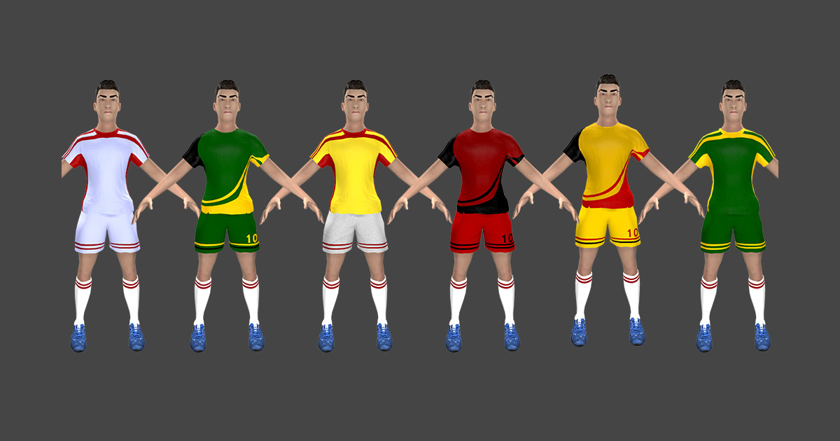 Soccer Player with 27 action animations | 3D Characters | Unity Asset Store