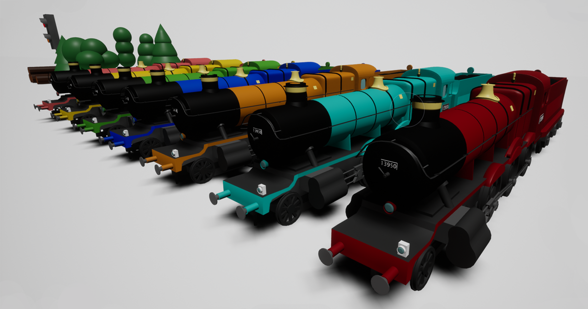 Toy Steam Locomotive | 3D Props | Unity Asset Store