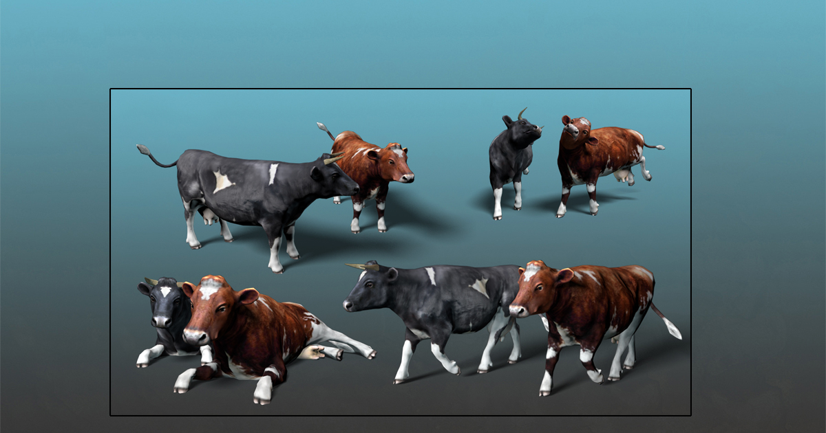 Domestic Animal - Cow | Characters | Unity Asset Store