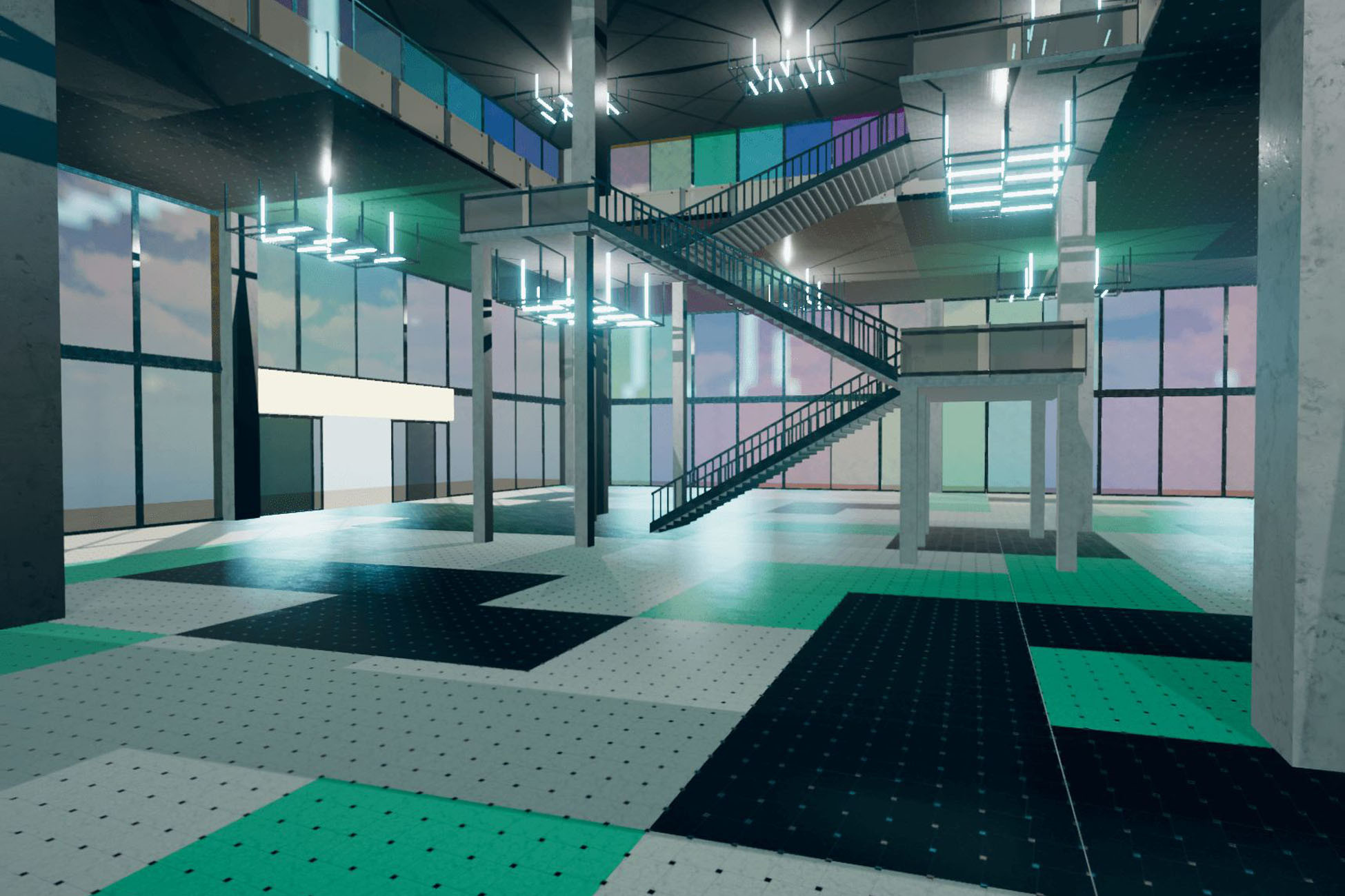 Rainbow Building | 3D Interior | Unity Asset Store