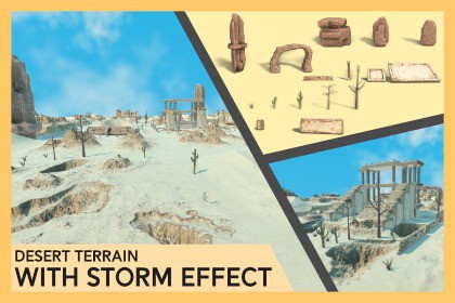 Desert Terrain- Sand Storm and Dune Environment | Game Content Shopper – Unity Asset Store ...