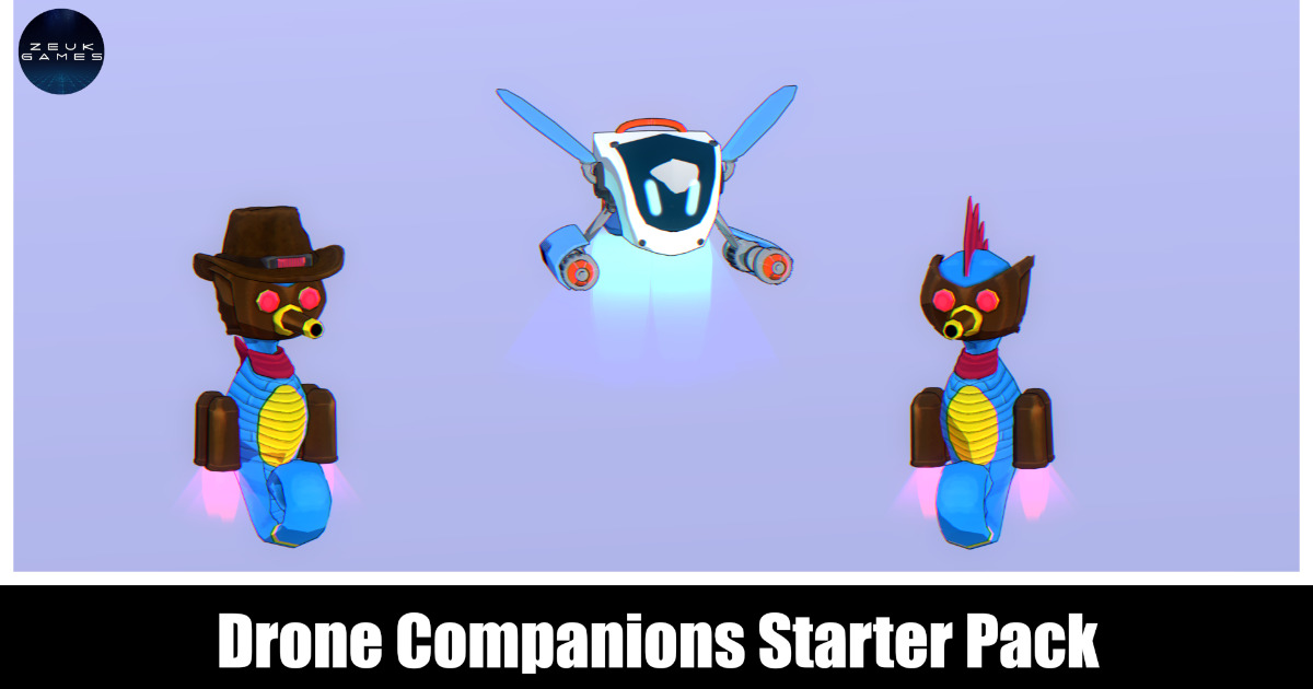 Drone Companions Starter Pack | 3D Robots | Unity Asset Store