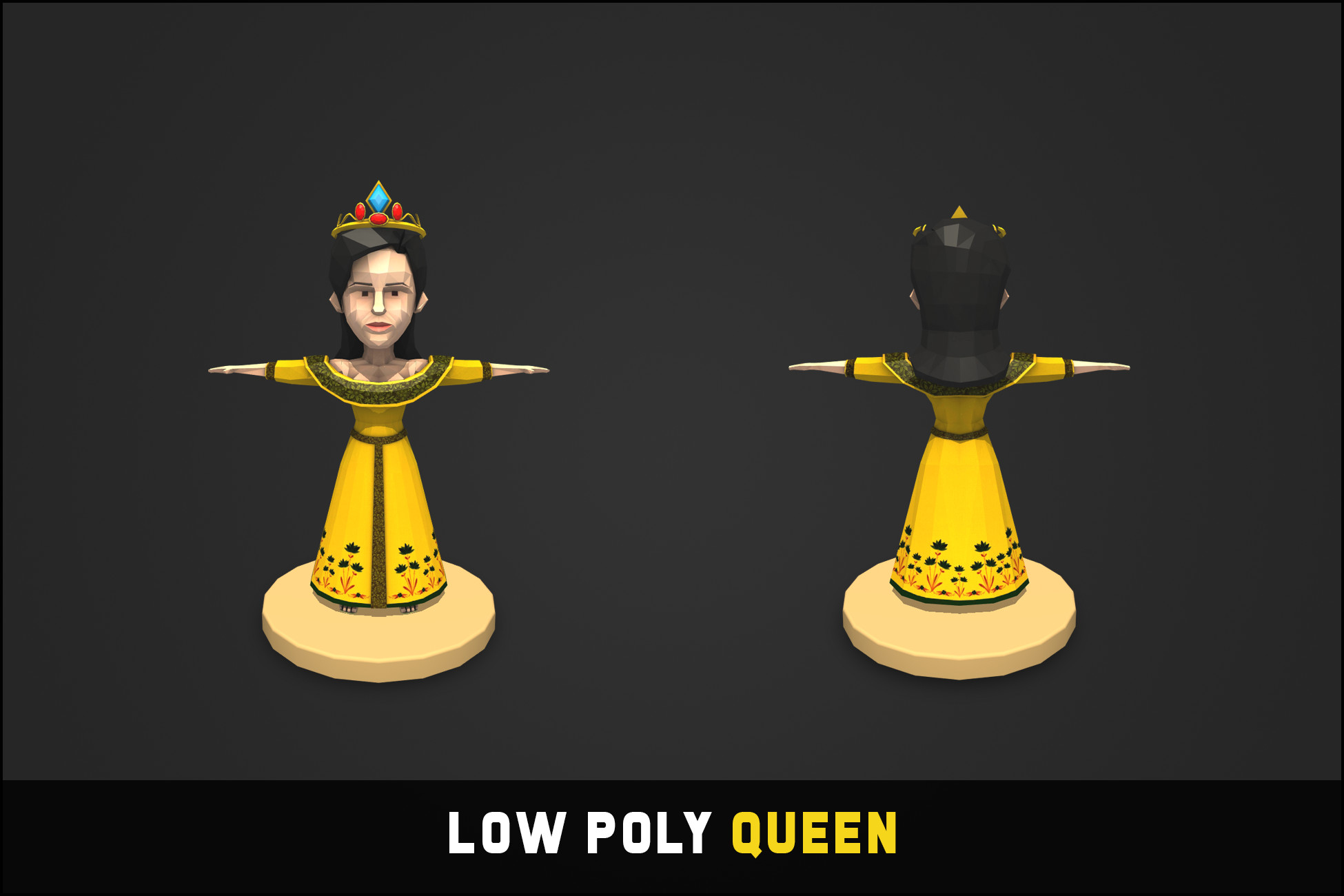 Low Poly Queen | 3D Characters | Unity Asset Store