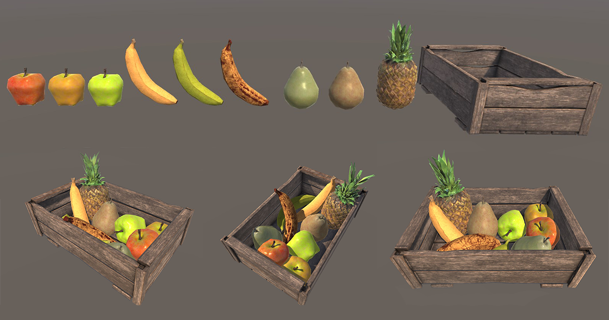 Fruit Crate [PBR] [10 Props] | 3D Food | Unity Asset Store