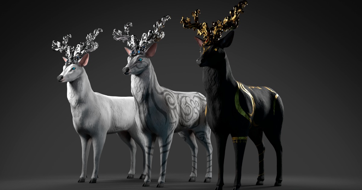 Fantasy Golden Deer | Characters | Unity Asset Store