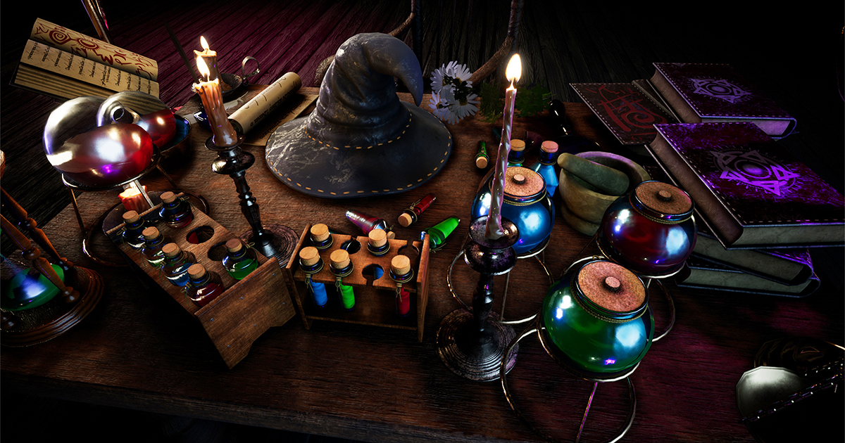 Wizard Table Props / 30+ Assets | 3D Props | Unity Asset Store
