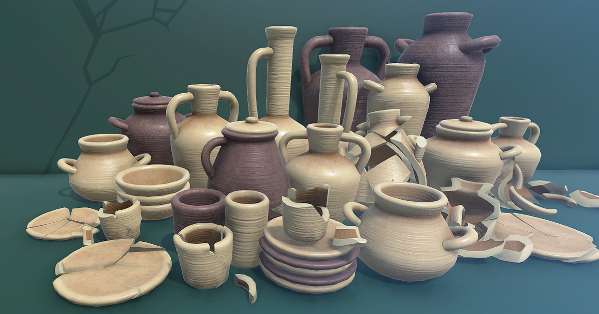 Broken Pottery | 3D Props | Unity Asset Store