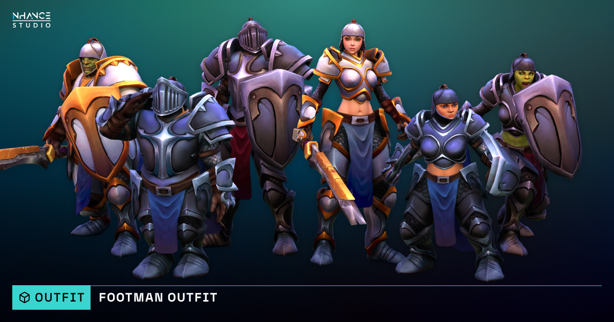 Stylized Footman Outfit | 3D Characters | Unity Asset Store