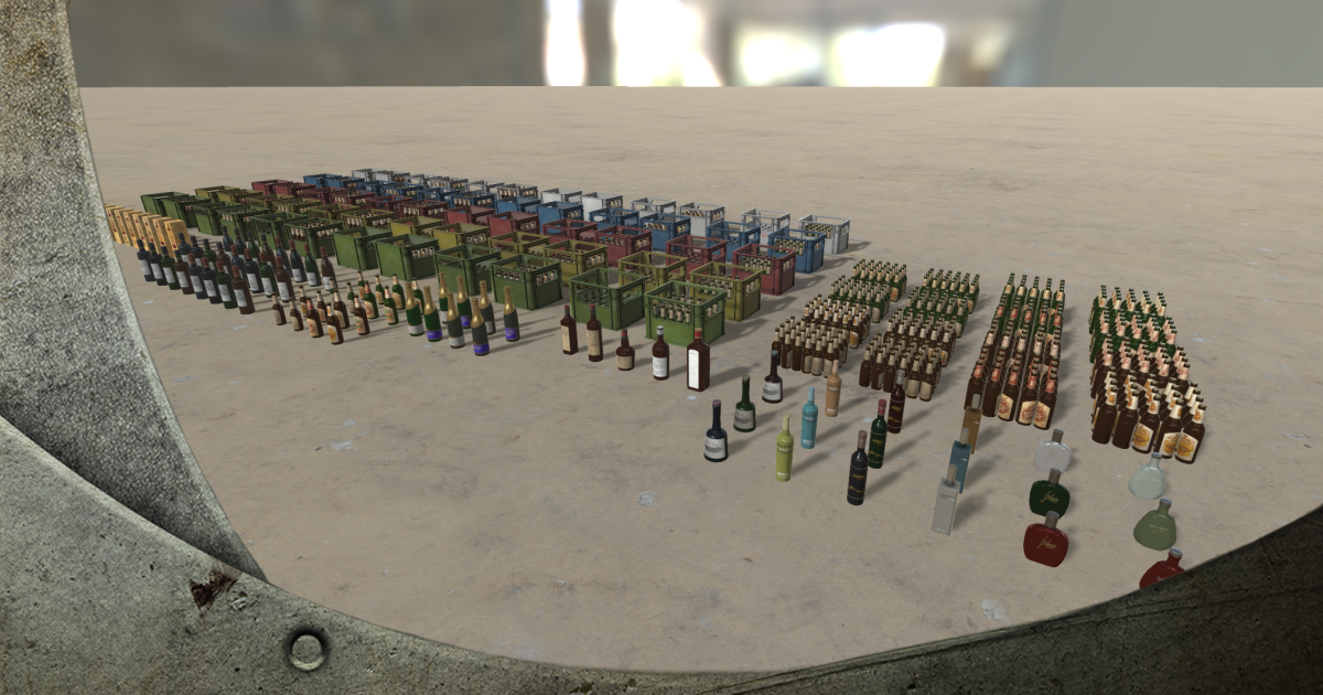 Bottles Collection HQ | 3D Props | Unity Asset Store