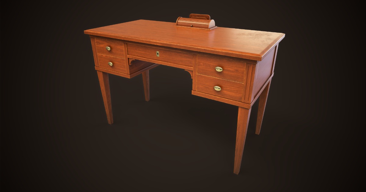 Vintage office desk | 3D Furniture | Unity Asset Store