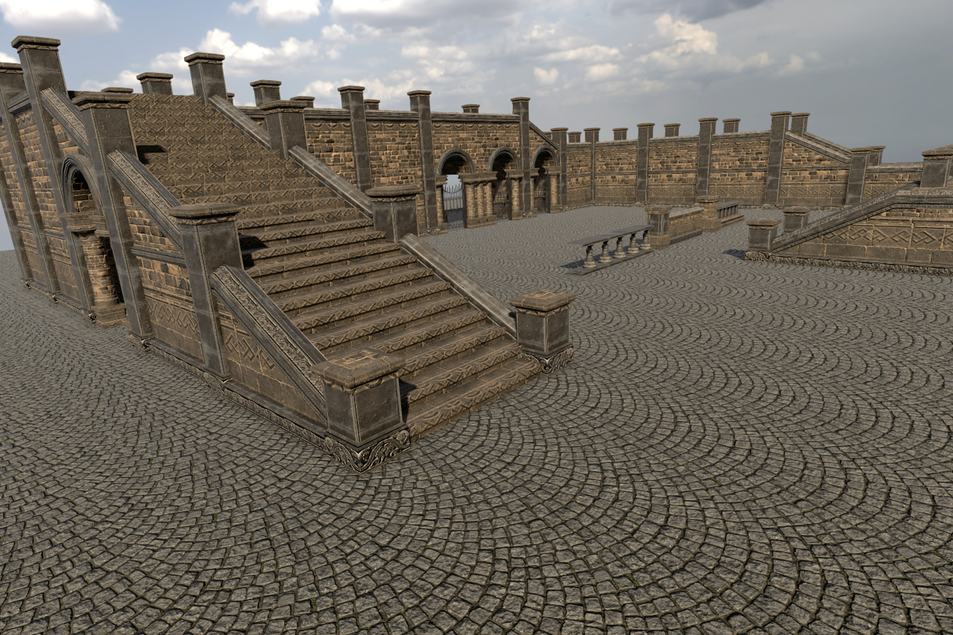 Modular Courtyard | 3D Historic | Unity Asset Store