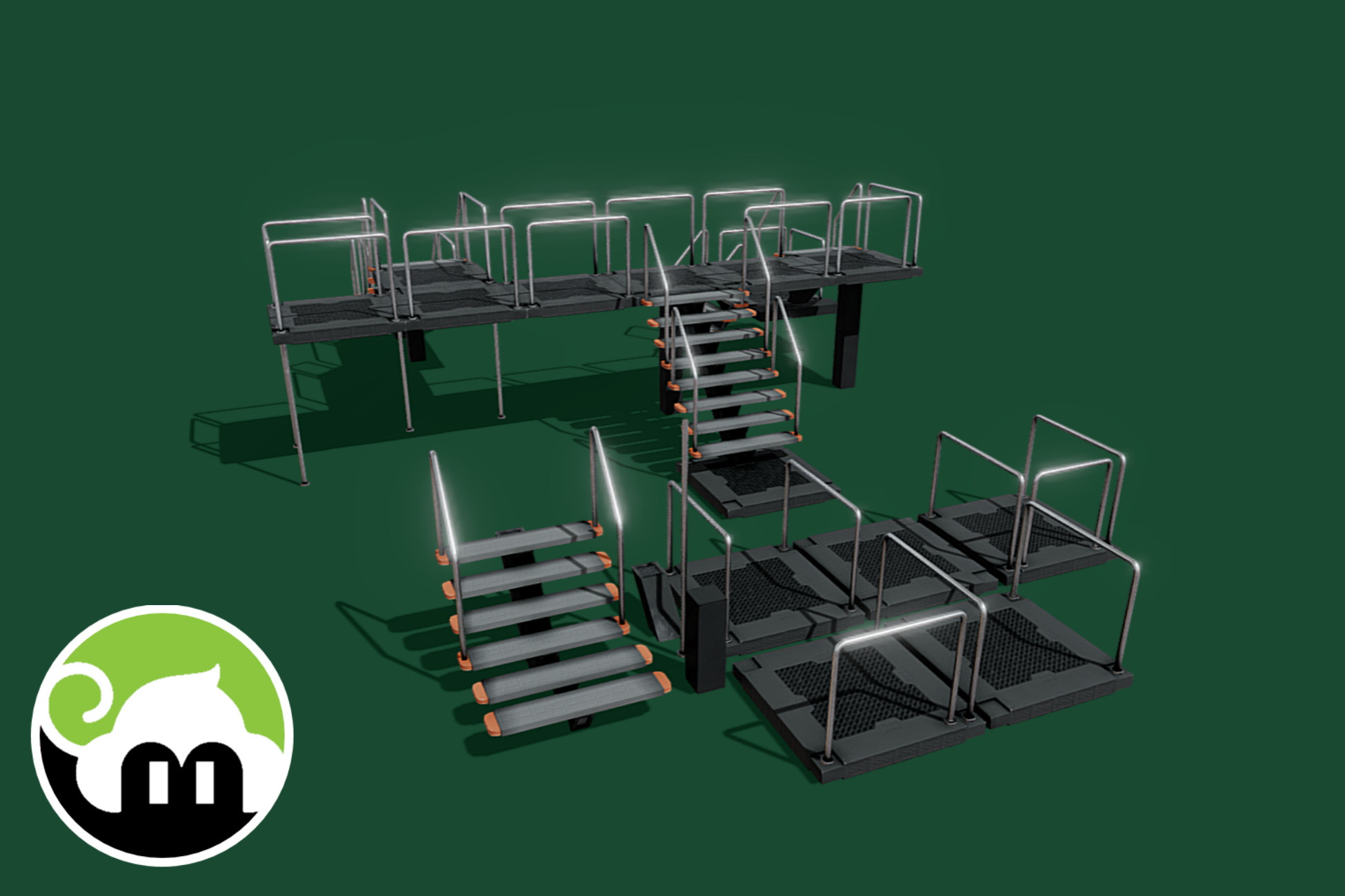 Platforms and Stairs Pack | 3D Industrial | Unity Asset Store