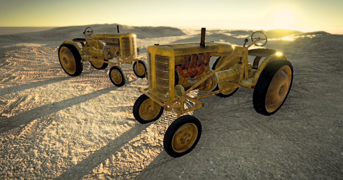 Old Antique Farm Tractor | 3D Land | Unity Asset Store