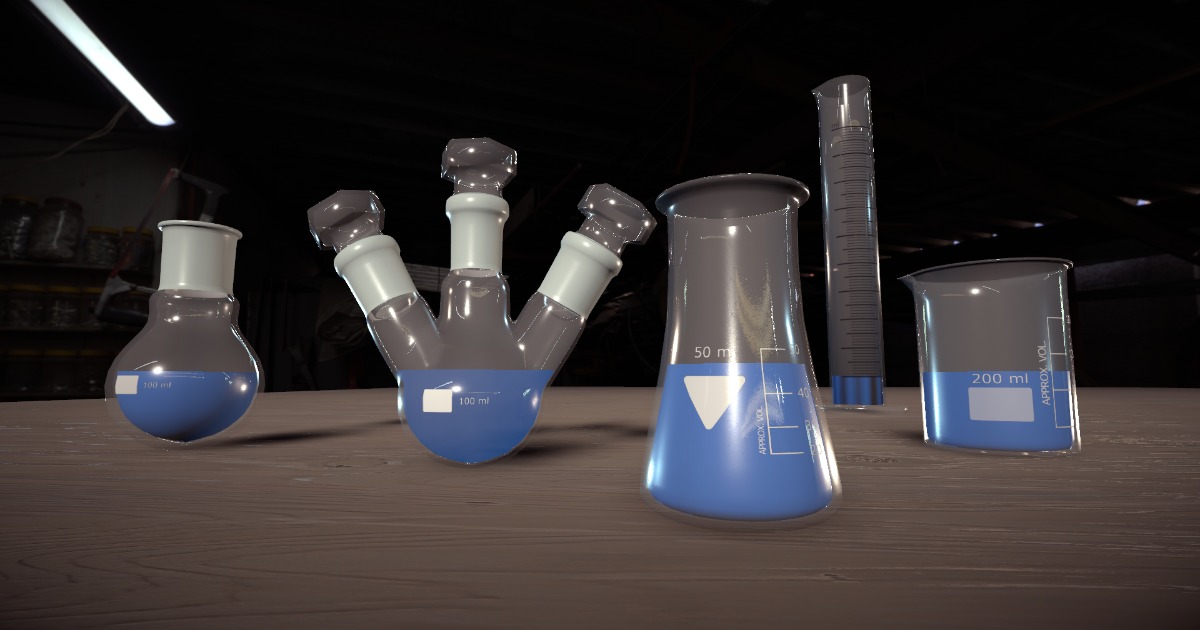 3D Chemical Glassware | 3D Industrial | Unity Asset Store