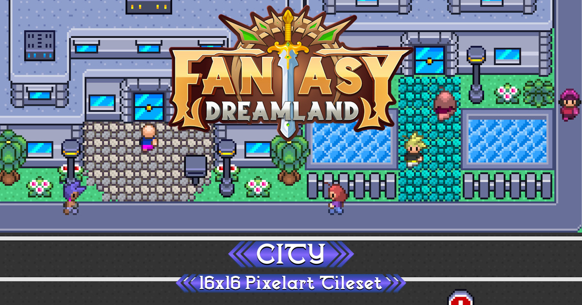 2D TopDown City Tileset - Fantasy Dreamland | 2D Environments | Unity ...