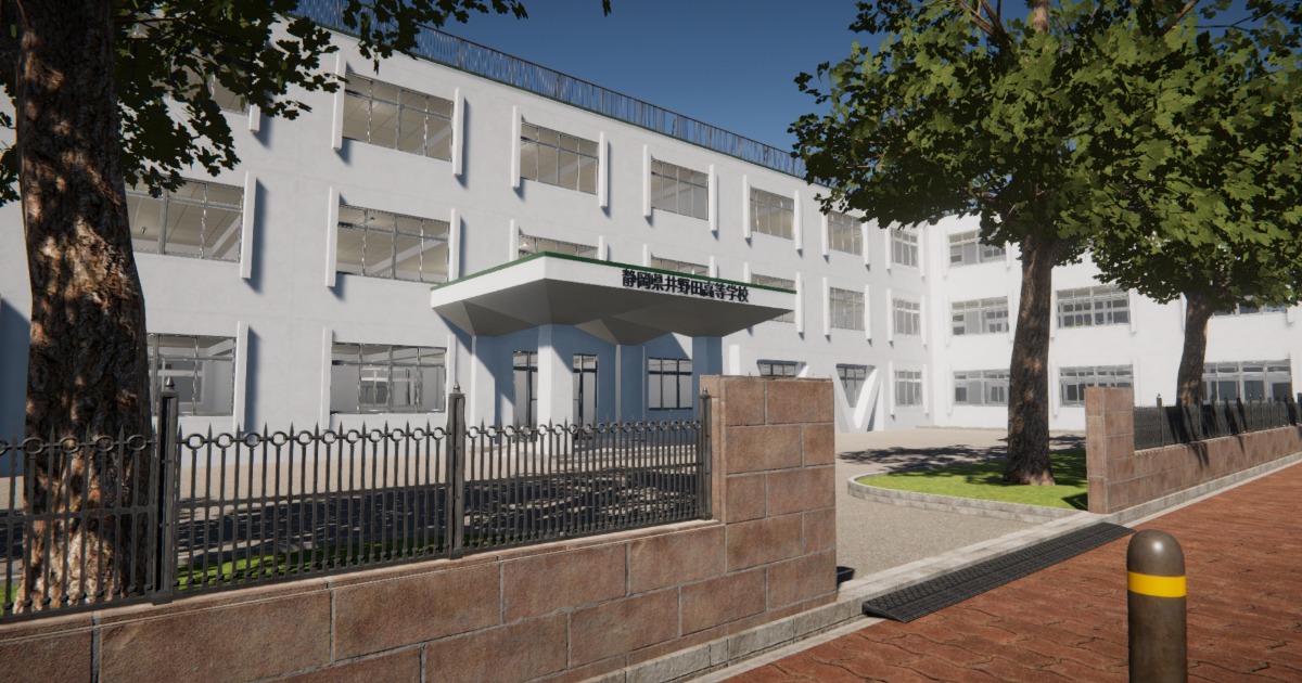 Japanese School Building | 3D Urban | Unity Asset Store
