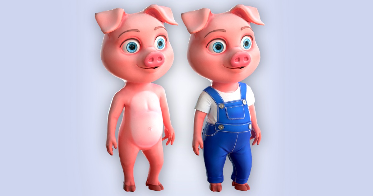 Cartoon Pig Set | Characters | Unity Asset Store