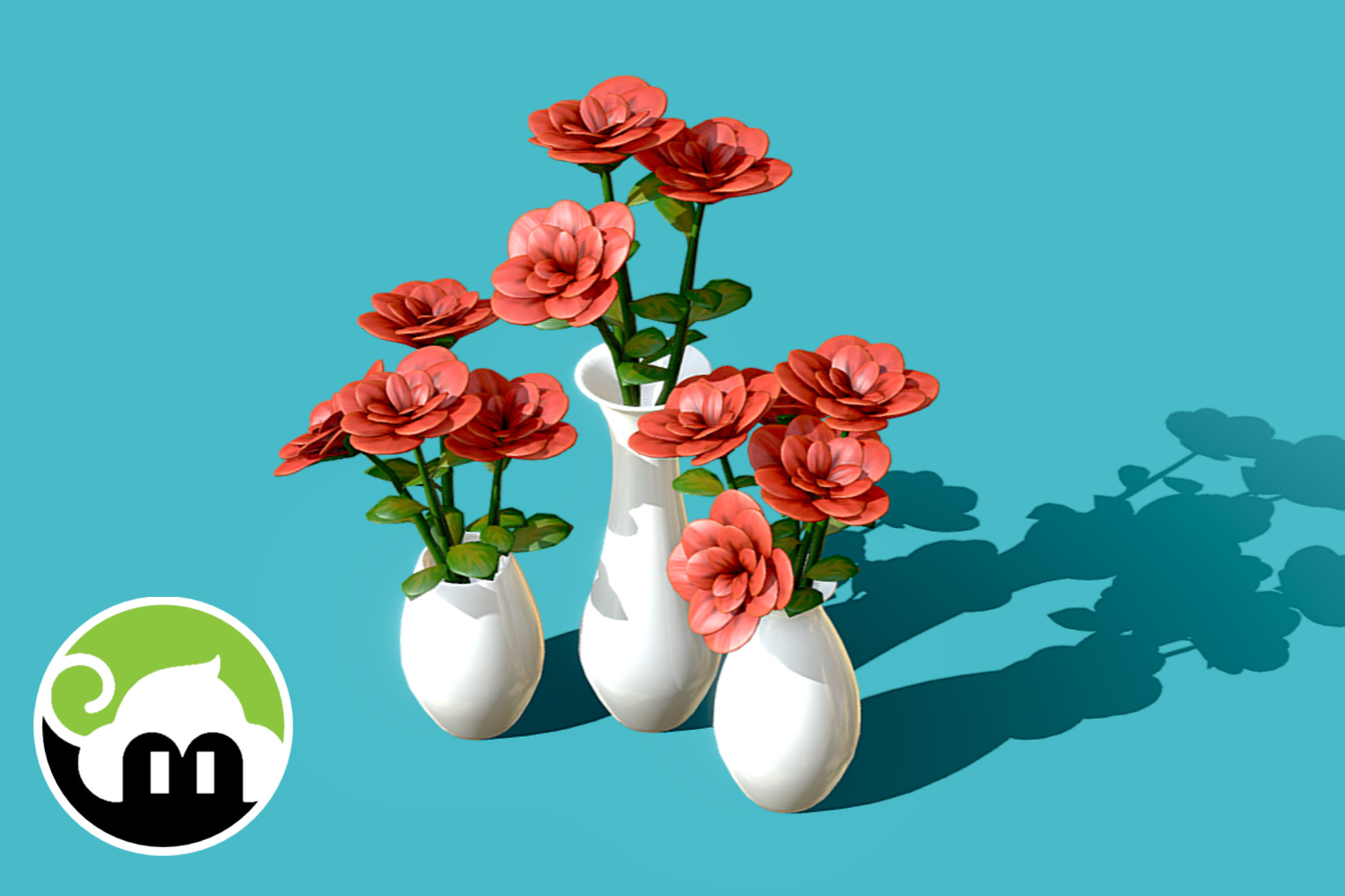 FREE Flower Ceramic Vases | 3D Flowers | Unity Asset Store
