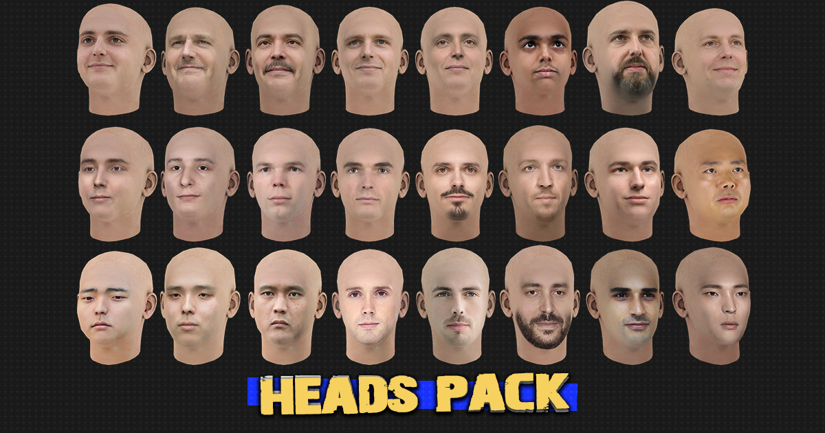 Heads Pack | 3D Characters | Unity Asset Store