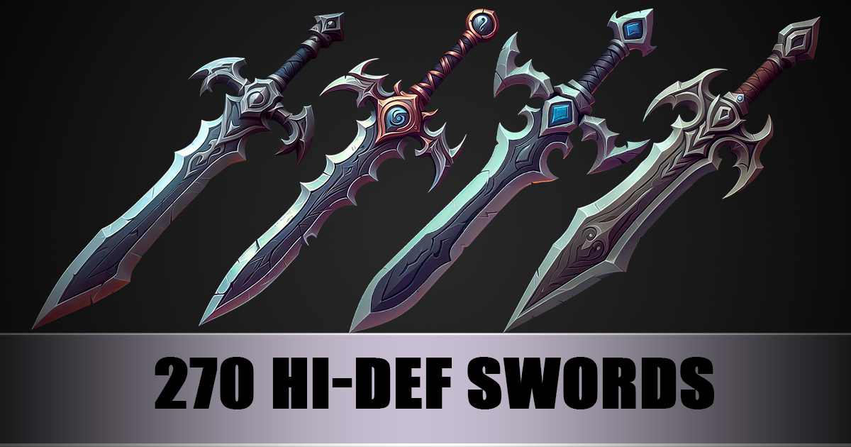 Hi-Def Stylized Swords 270+ Sprites | 2D Icons | Unity Asset Store