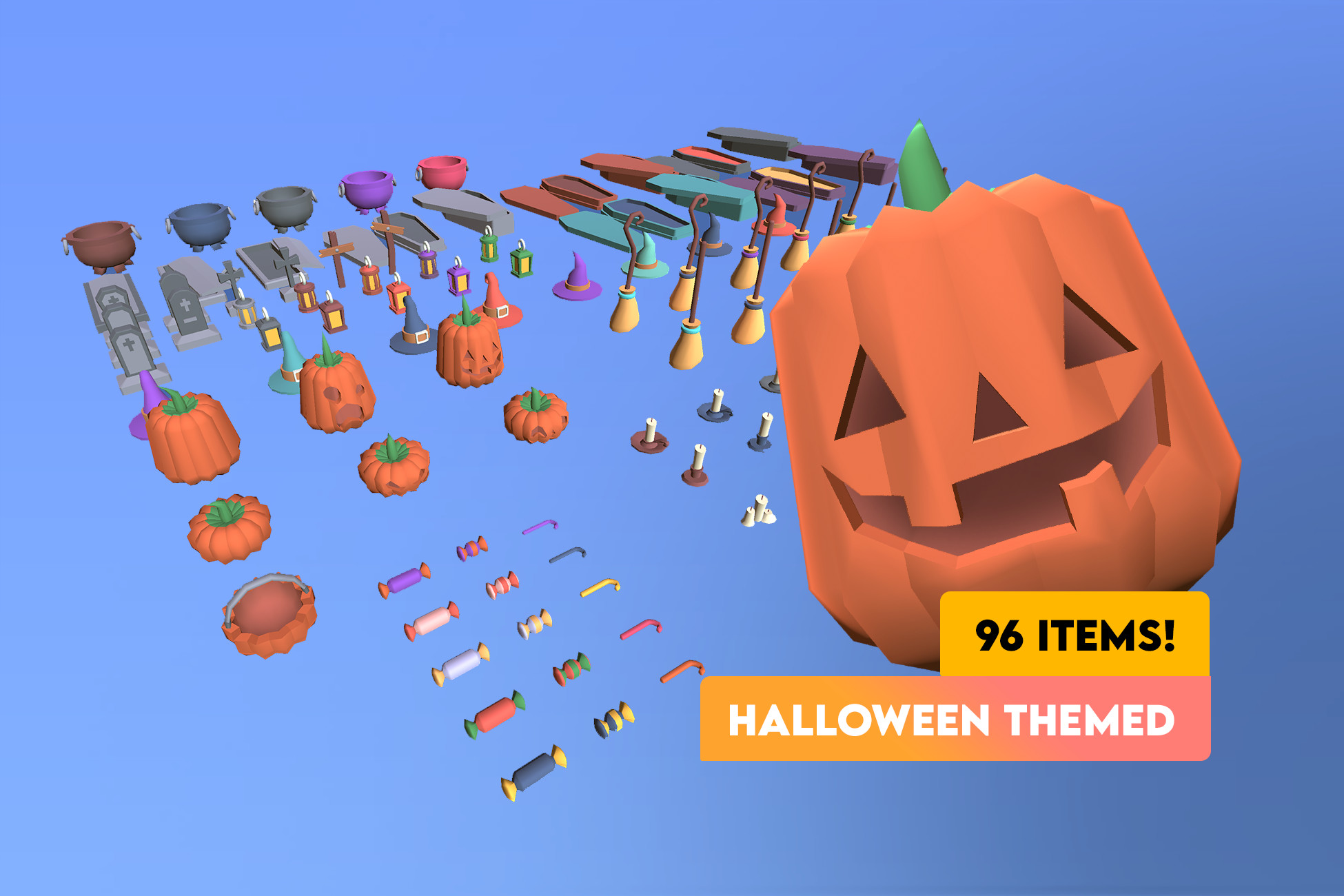 96 Halloween themed items | 3D Props | Unity Asset Store