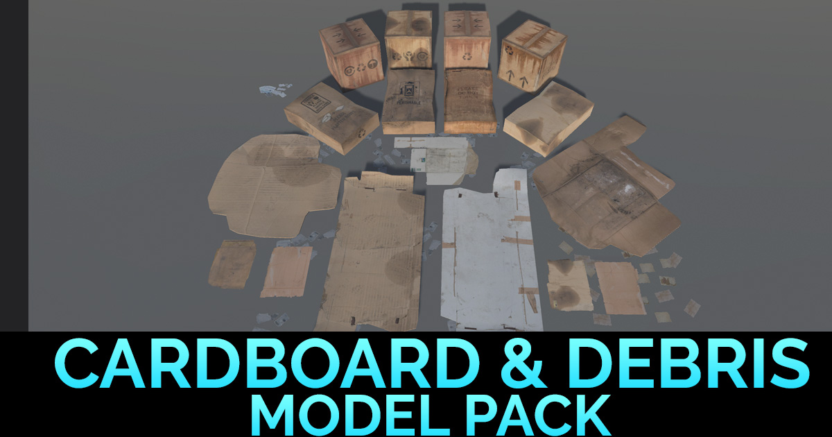 Cardboard & Debris Pack | 3D Props | Unity Asset Store