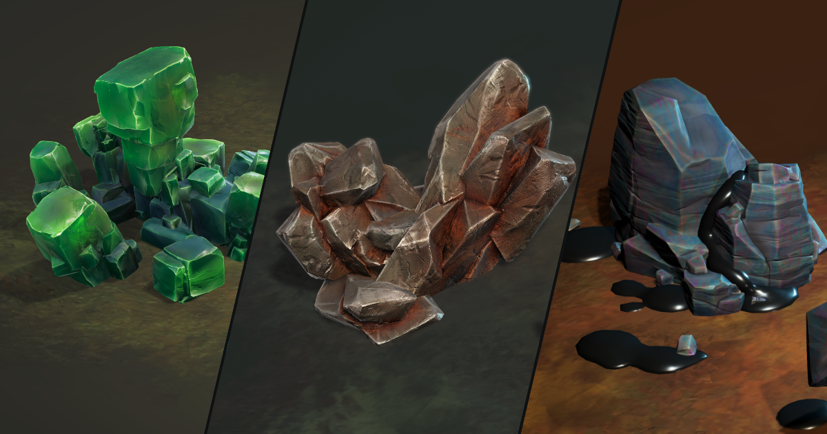 Shatter Stone: Stylized Resource Bundle | RPG Mining & Crafting Assets ...