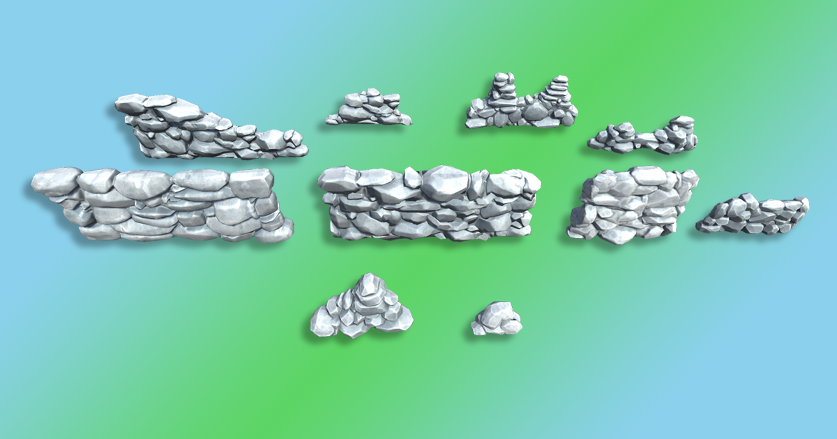 Stylized Stone Wall Collections | 3D Exterior | Unity Asset Store