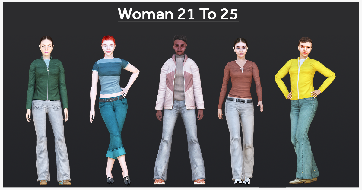Woman 21 To 25 | Characters | Unity Asset Store