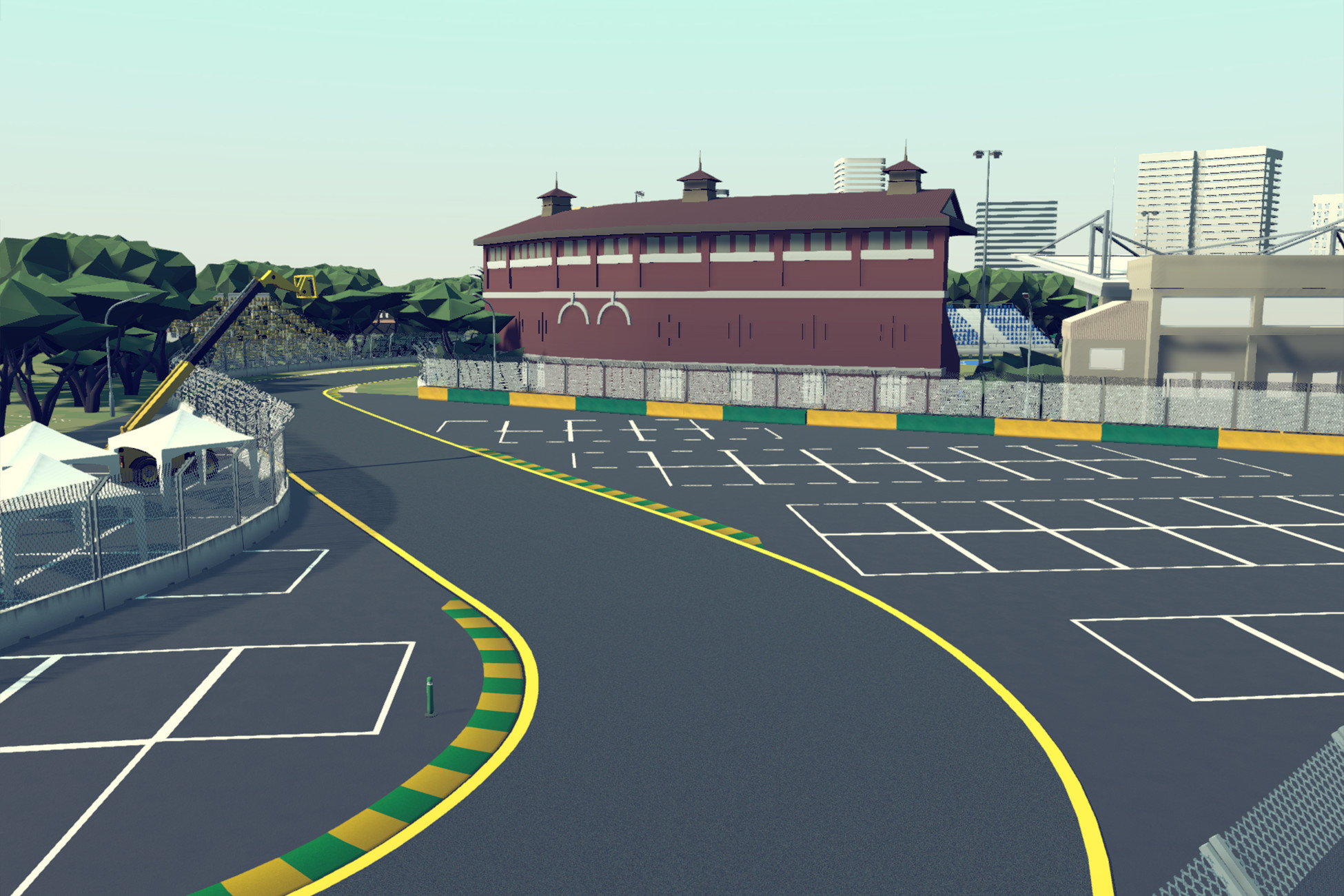 Cartoon Race Track Melbourne | 3D Roadways | Unity Asset Store
