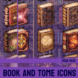Book and Tome Icons - Mega Pack - 2D Pixel Magic and Spell Resources Bundle