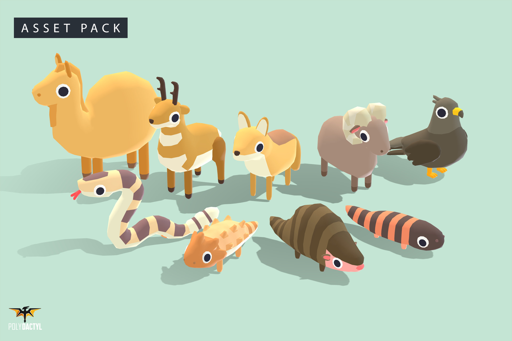 Quirky Series - Desert Animals Vol 1 | 3D Animals | Unity Asset Store