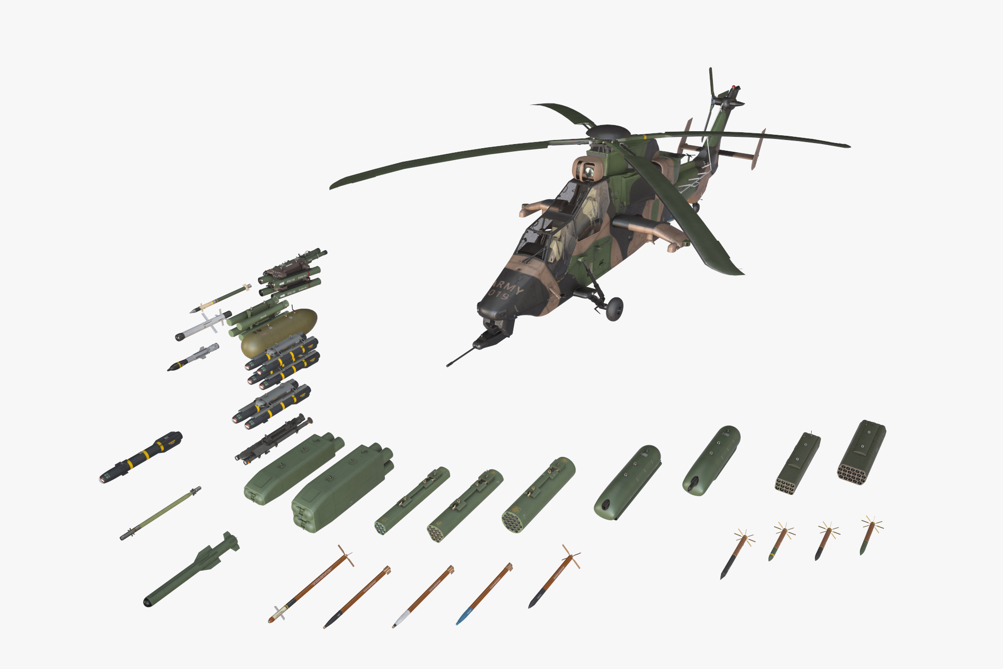 EC-665 Tiger ARH Australian Army Static | 3D 항공 | Unity Asset Store