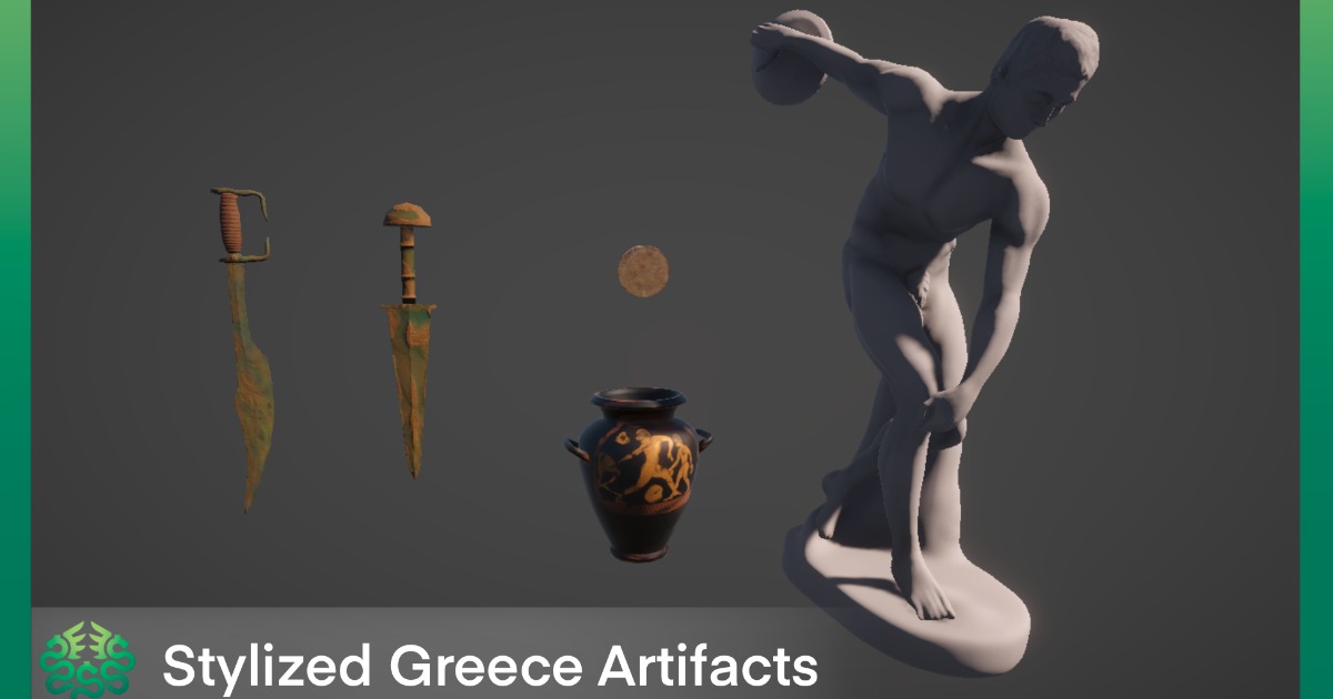 Stylized Greece Artifacts | 3D Props | Unity Asset Store