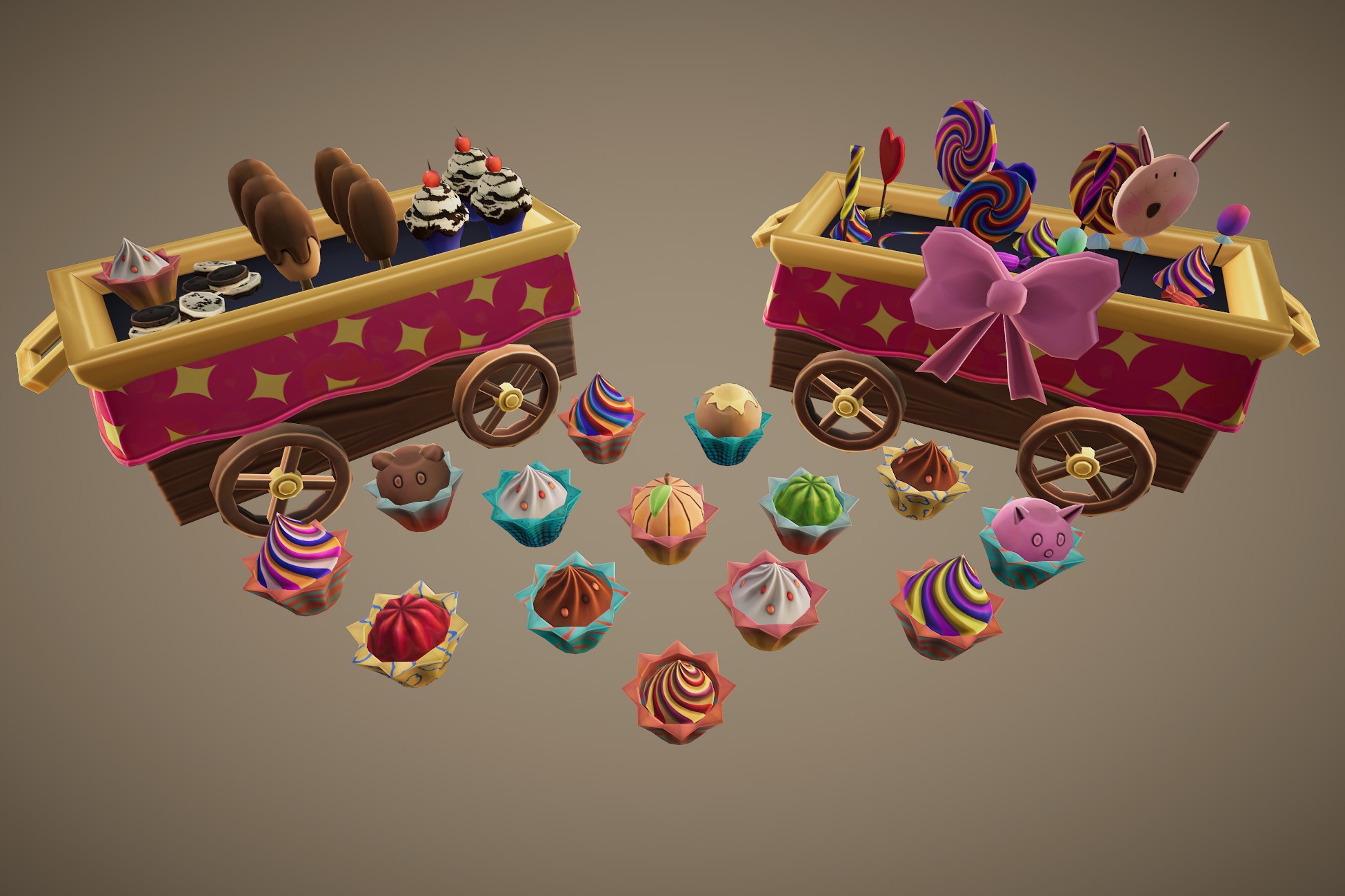 Stylized Props 4 - Sweets | 3D 소품 | Unity Asset Store