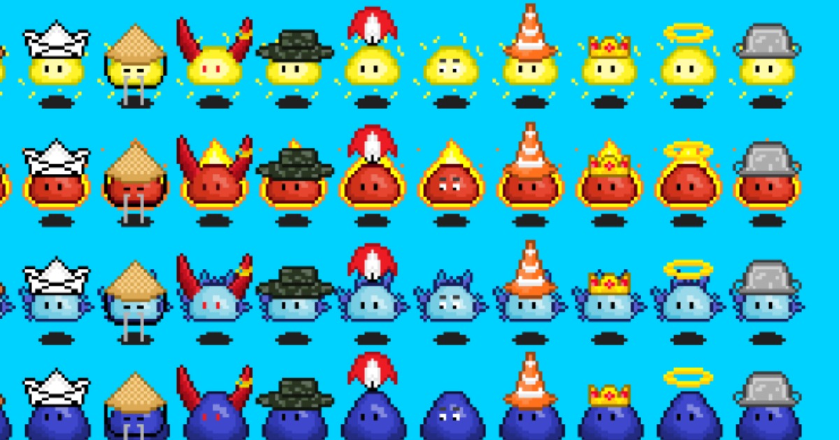 Cute Slimes Animated Pixel Art | 2D Characters | Unity Asset Store