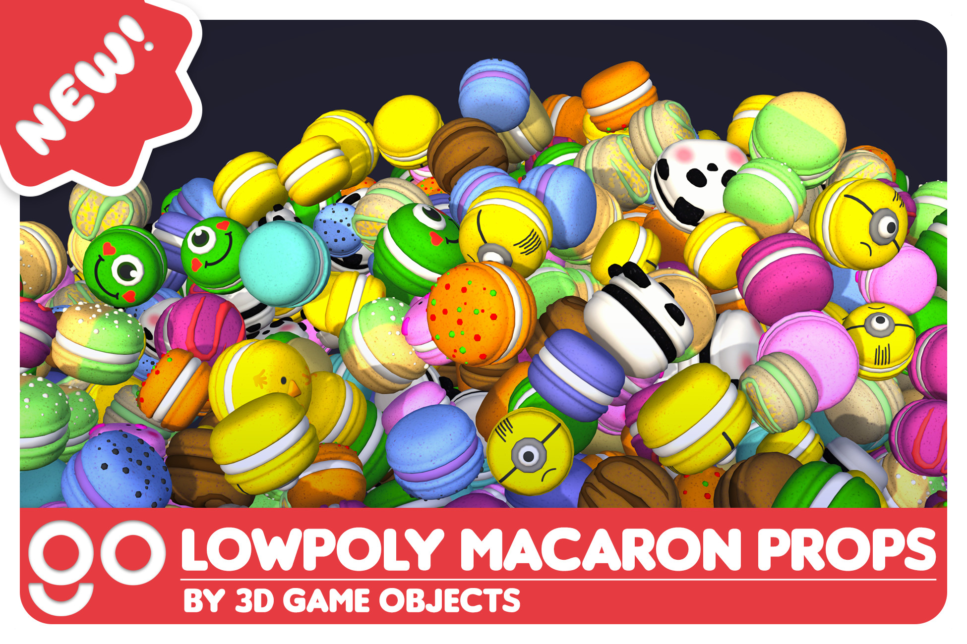 Lowpoly Macaron Pack - Fast Food Pack | 3D Food | Unity Asset Store