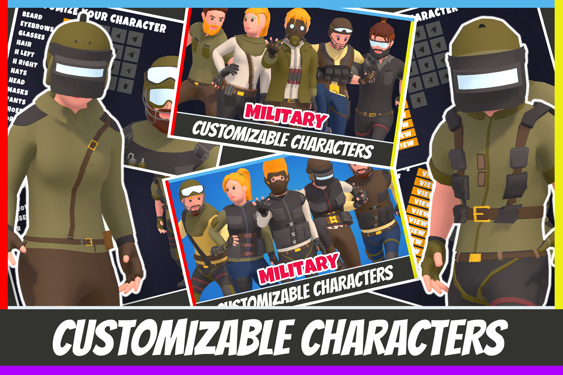 Customizable 3D Military Characters Pack Vol 2 | 3D Humanoids | Unity ...