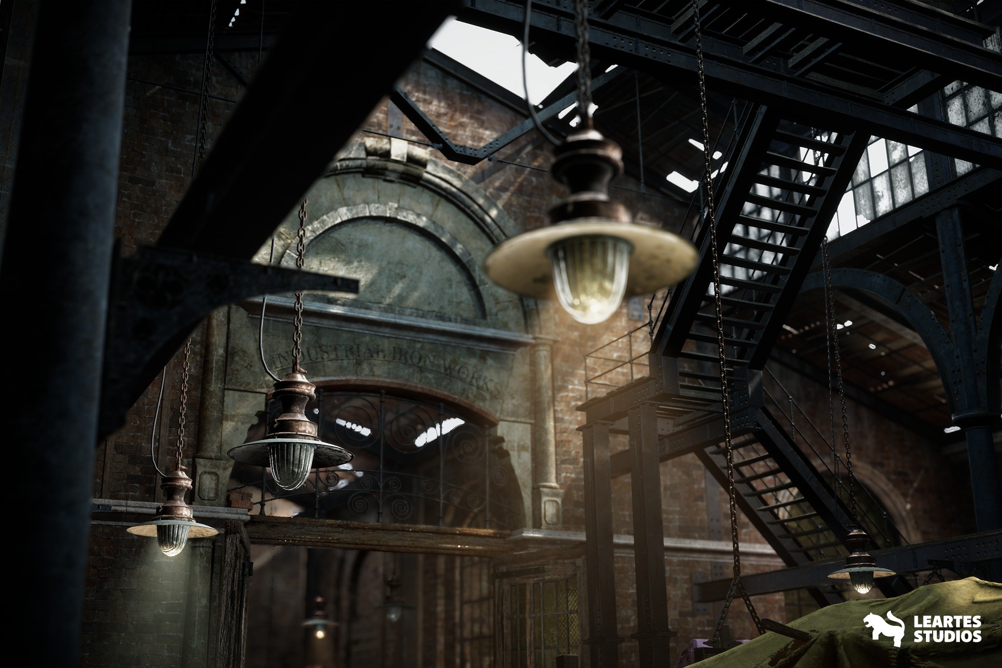Victorian Market in Abandoned Factory Building | 3D Industrial | Unity ...