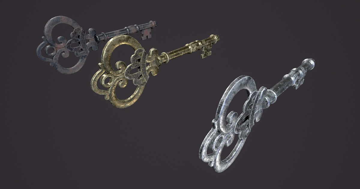Medieval Skeleton Key 3 | 3D Props | Unity Asset Store