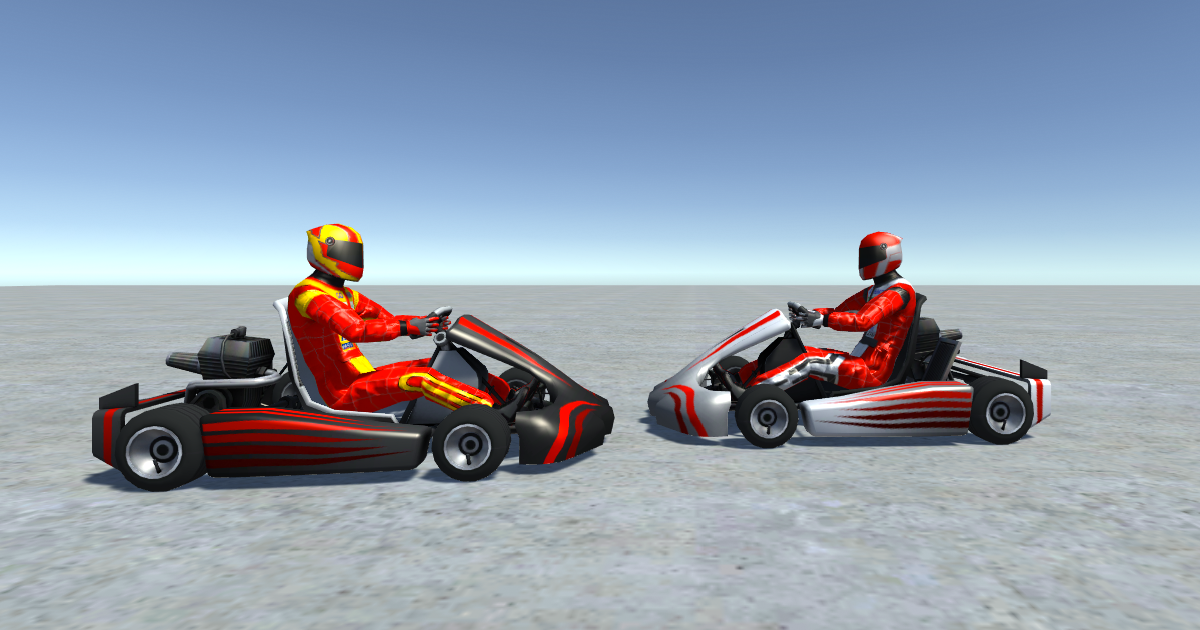 2 Low Poly Karts With Player Pack 20 | 3D Land | Unity Asset Store