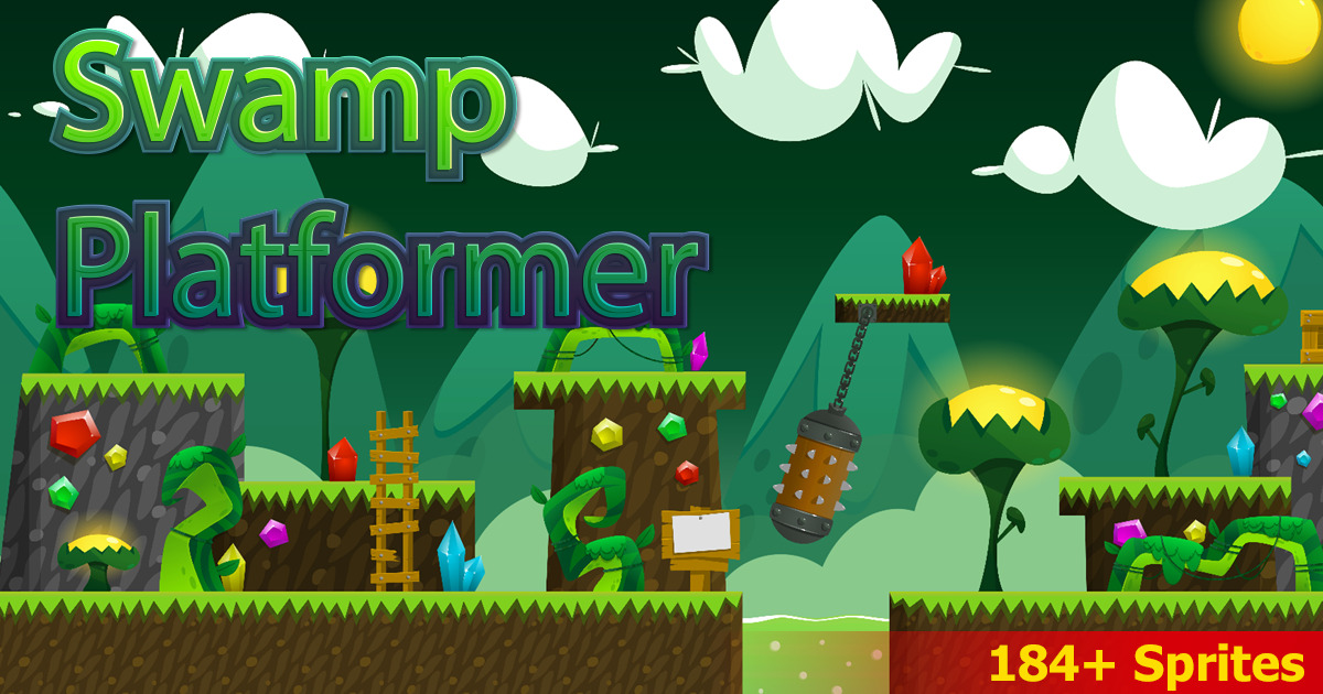 Swamp Platformer Tile Set | 2D Environments | Unity Asset Store