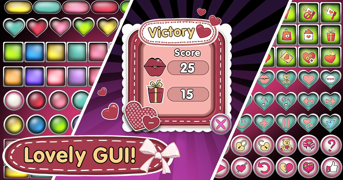 Lovely Pink UI and Icons | 2D Icons | Unity Asset Store