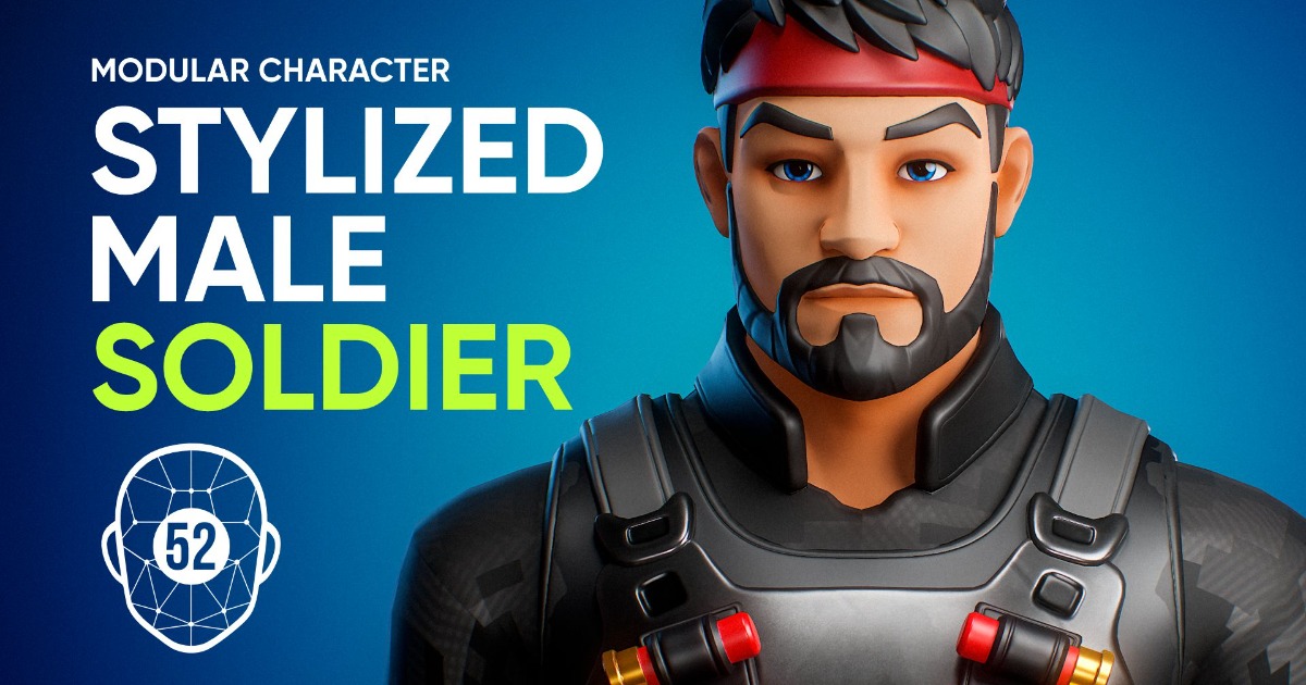 Stylized Male Soldier - Modular Character | 3D Characters | Unity Asset ...