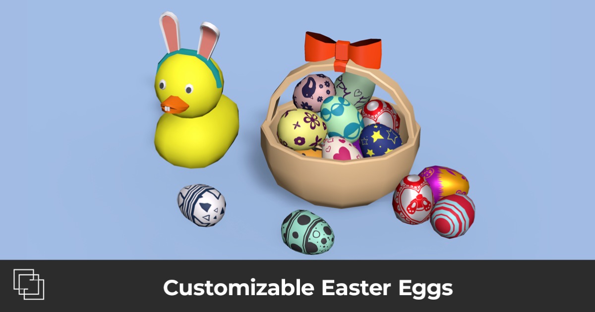 Customizable Easter Eggs | 3D Props | Unity Asset Store