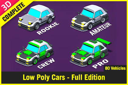 Low Poly Cars – Full Edition | Game Content Shopper – Unity Asset Store ...